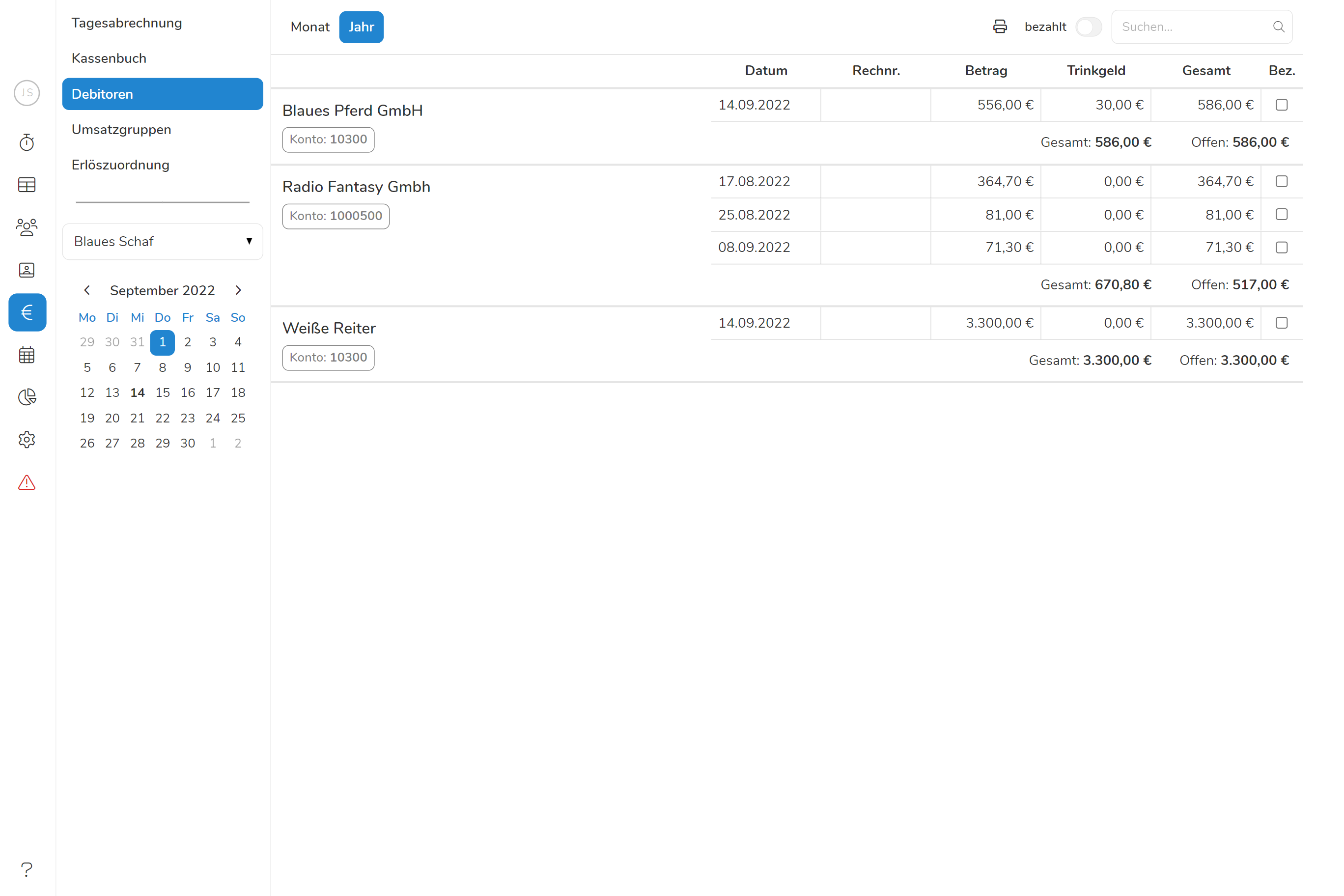 Debitoren | Wissensportal | Pentacode